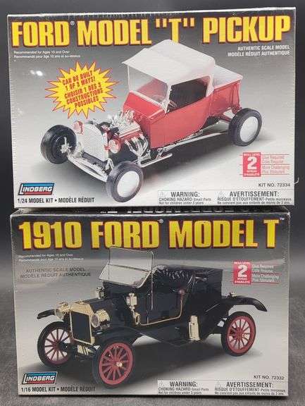 (D) Lindberg Models. Ford Model "T" Pickup Scale 1/24 . & 1910 Ford ...