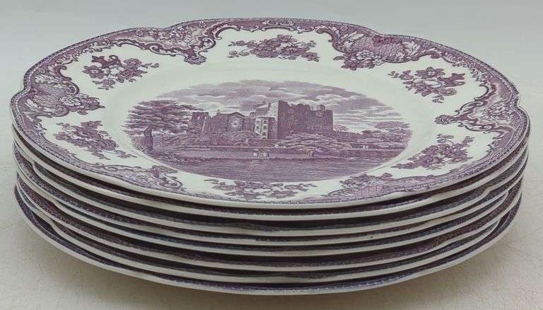 (H) Johnson Brothers Old British Castles. 10 inch Plates. (8) Blarney ...