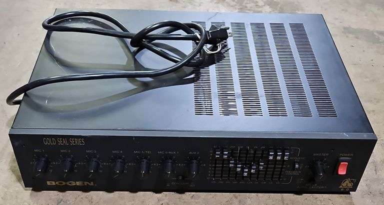 (F) Bogen GS-60 Gold Seal Series Power Amplifier with Equalizer. 1ft x ...