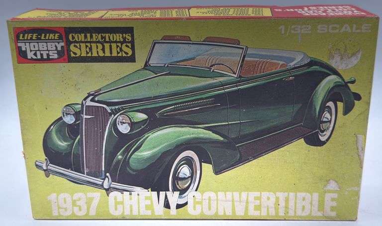 Vintage Life Like 1:32 1937 Chevy Convertible Model Kit In Box - Kraft ...