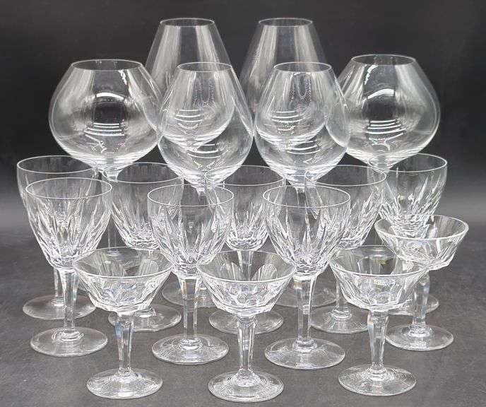 (H) Orrefors (6) Signed Goblets, 10 inch largest. Stuart Crystal ...