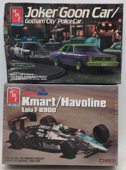 (D) AMT Ertl Models. 1:25 Scale. Joker Goon Car/ Gotham City Police Car ...