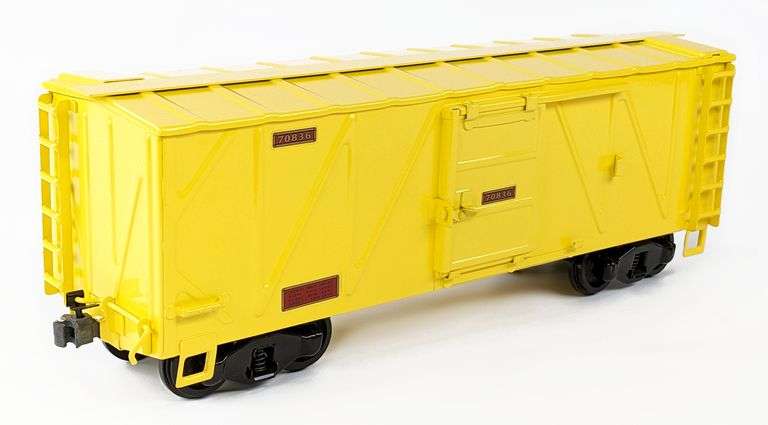 T-Reproduction Buddy L Outdoor Railroad #70836 Boxcar - Yellow - Kraft ...