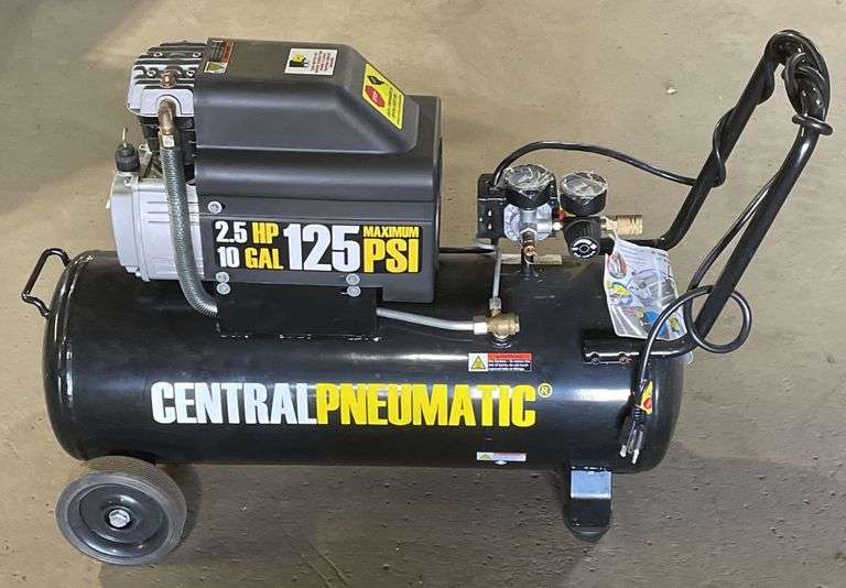 (F) Central Pneumatic 10 Gal. Air Compressor - Kraft Auction Service, LLC