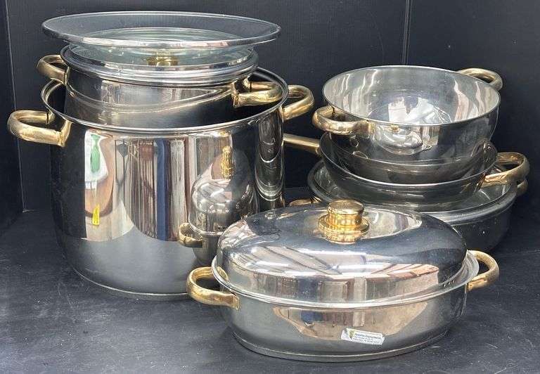 (XX) Cuisine-Cookware Command Performance Gold Stainless Steel 3-Ply ...