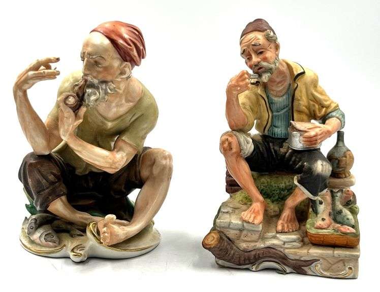 Vinitage Lefton And Lipper & Mann Fisherman Figurines - Kraft Auction ...