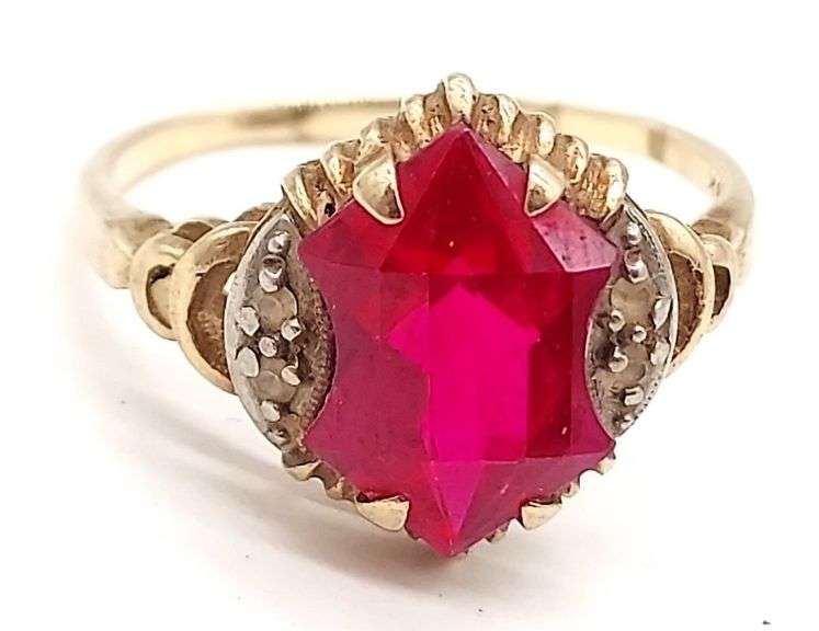 (E) 10K Gold Ruby Ring - Kraft Auction Service, LLC