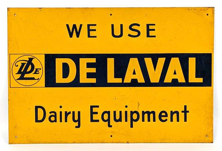 SST DeLaval Dairy Equipment Advertising Sign - Kraft Auction Service, LLC
