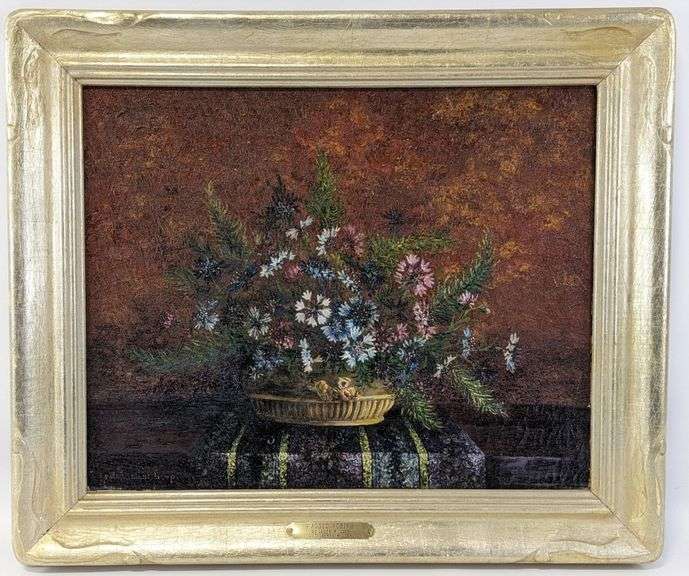 Leota W. Loop "Ragged Robins" Oil On Canvas - Kraft Auction Service, LLC