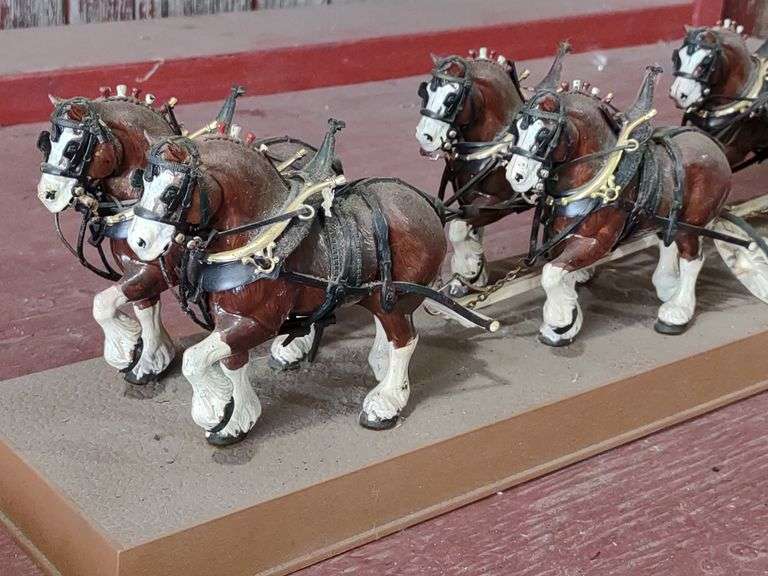 Budweiser Plastic Clydesdale Drawn Wagon - Kraft Auction Service, LLC