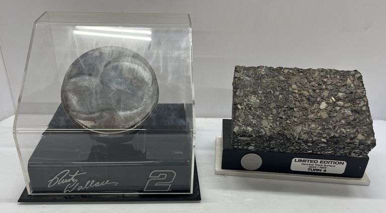 (U) NASCAR Piston Head And Turn 4 Track Surface - Kraft Auction Service ...