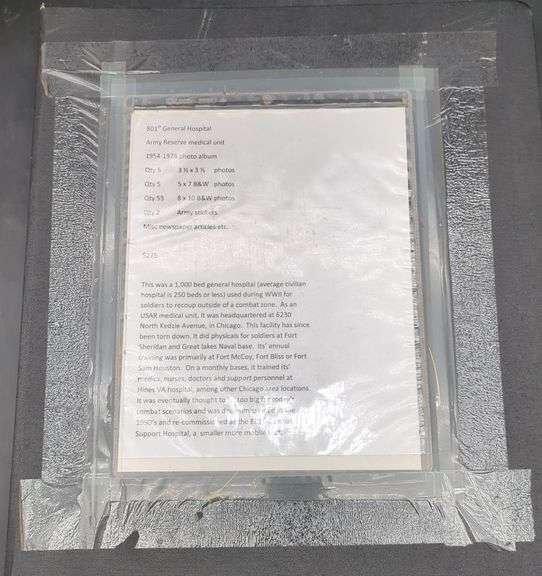 (I) Vtg General Hospital 801st. Scrap Book. 16 x 2 x 17 inch. Black and ...