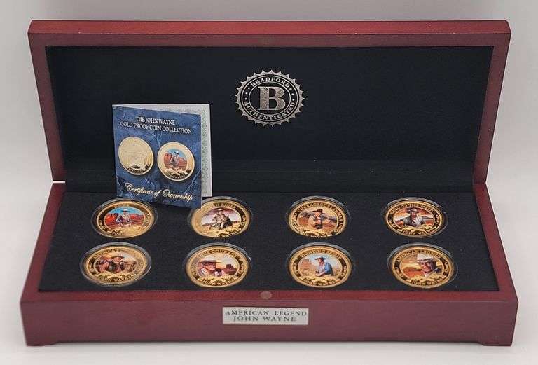8 Pc. Bradford Exchange Mint John Wayne Gold Proof Collection - Kraft ...