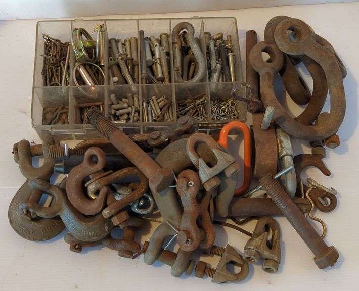 Assorted Size's Of Pins, Quick Link, Wire Rope Clamps, And More ...