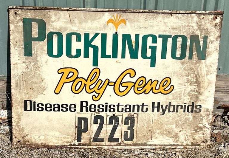Pocklington Poly-Gene Sign - Kraft Auction Service, LLC