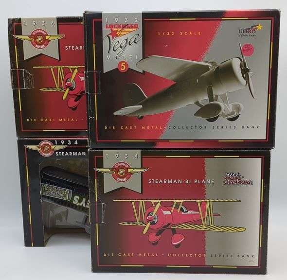 (G) Racing Champions & Liberty Classics Die Cast Banks. 1934 Stearman ...