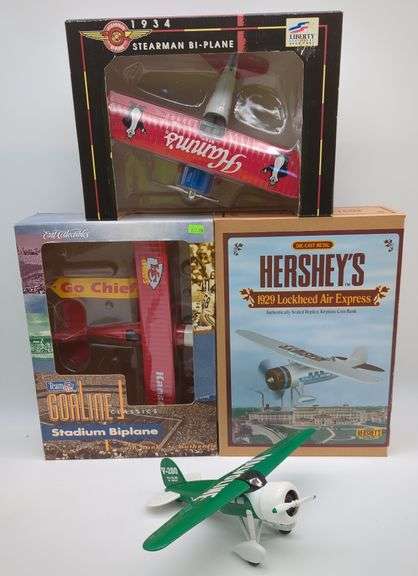 (G) Airplanes. Die Cast. Banks. Liberty Classic (1934 Spearman Bi-Plane ...
