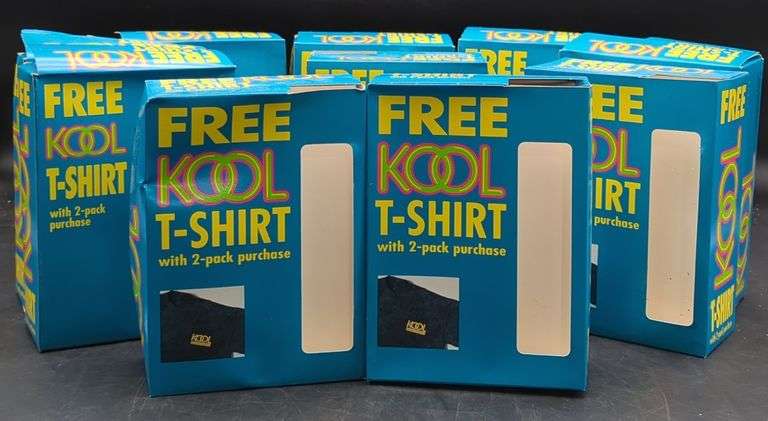 (I) Vintage Kool T-shirts (size unknown). No Tobacco included. Approx ...