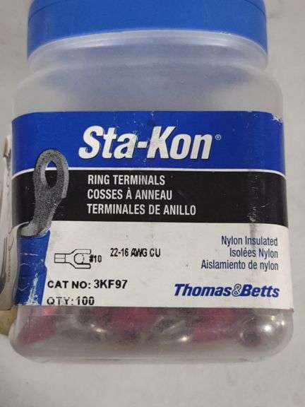Thomas & Betts Sta-Kon Ring Terminals - Kraft Auction Service, LLC