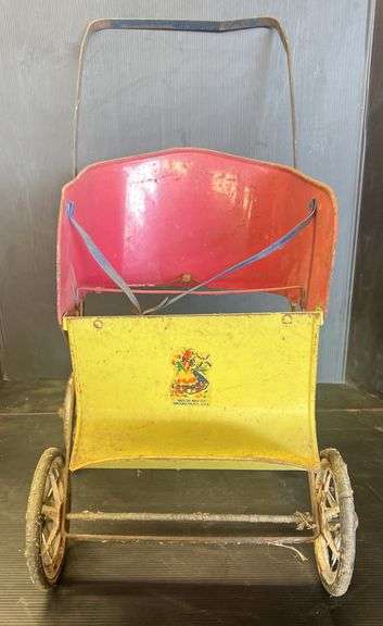 Muskin Manufacturing Company Tin Litho Doll Stroller. - Kraft Auction ...