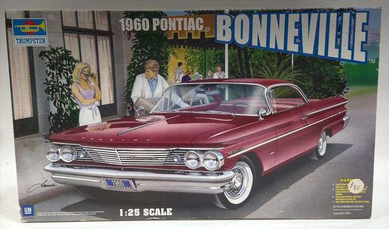 1:25 Trumpeter 1960 Pontiac Bonneville Model Kit In Box - Kraft Auction ...