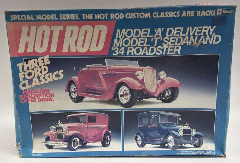 1:25 Revell Hot Rod Fords Model Kit In Box - Kraft Auction Service, LLC