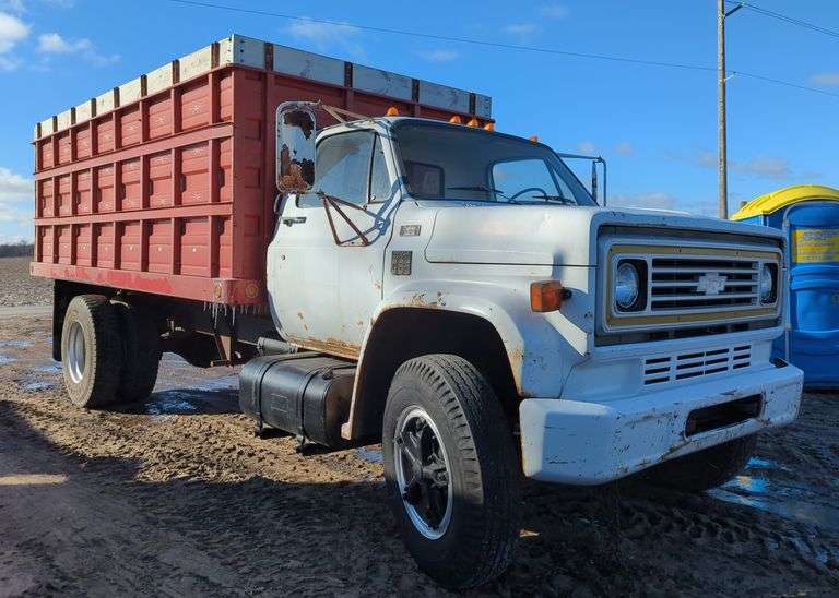 (AL) 1977 Chevy Custom Deluxe C65 Dumping 18' Grain Truck - Kraft ...