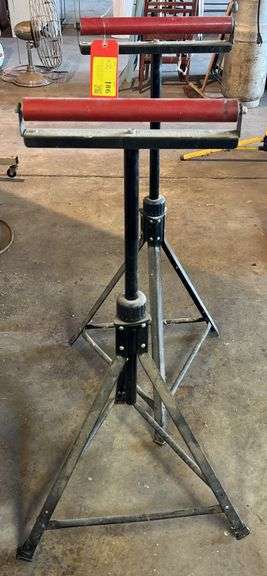 Pair of Adjustable Height Roller Stands. - Kraft Auction Service, LLC