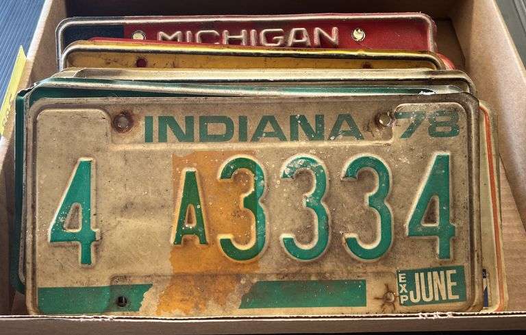 Lot Of 1970’s License Plates. - Kraft Auction Service, LLC