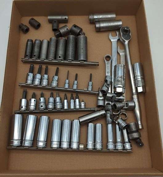 (F) Snap-On & Mac Tools. Sockets, Wrenches, 10 inch Rachet. - Kraft Auction Service, LLC