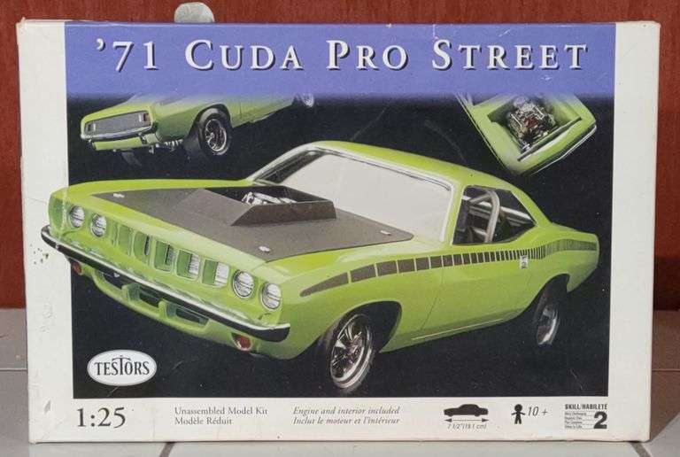 Testers '71 Cuda Pro Street Model Kit - Kraft Auction Service, LLC