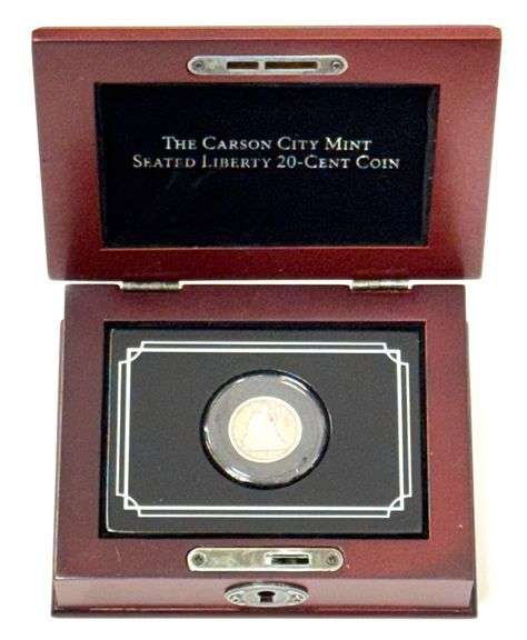 1875-CC U.S. Silver Seated Liberty 20-Cent Coin in Display Box - Kraft ...
