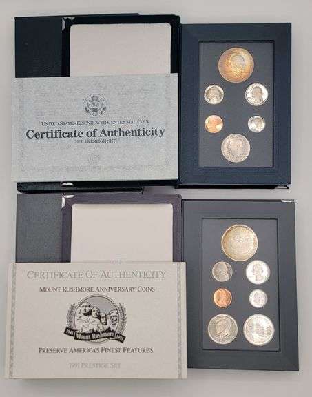 1990 & 1991 U.S. Mint Prestige Proof Sets - Kraft Auction Service, LLC