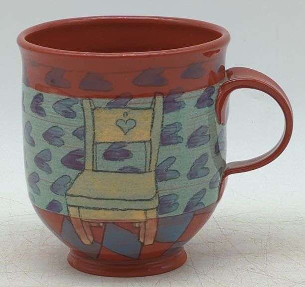 (A) Kathryn Berd. Art Pottery Mug. 3 1/2 inch. Signed by Artist ...