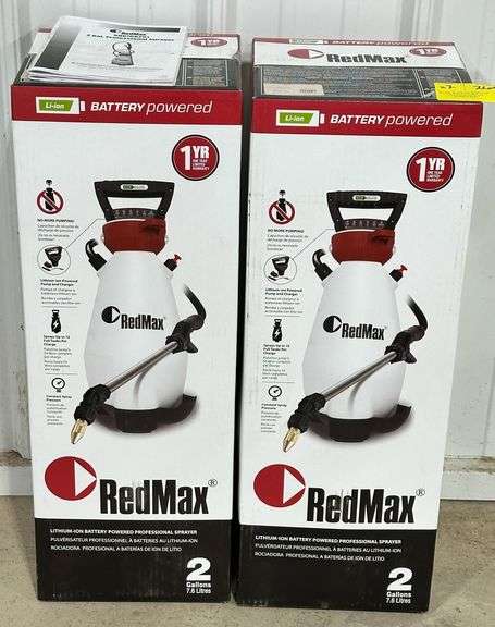 RedMax Lithium-Ion Battery Powered Professional Sprayer - Kraft Auction ...