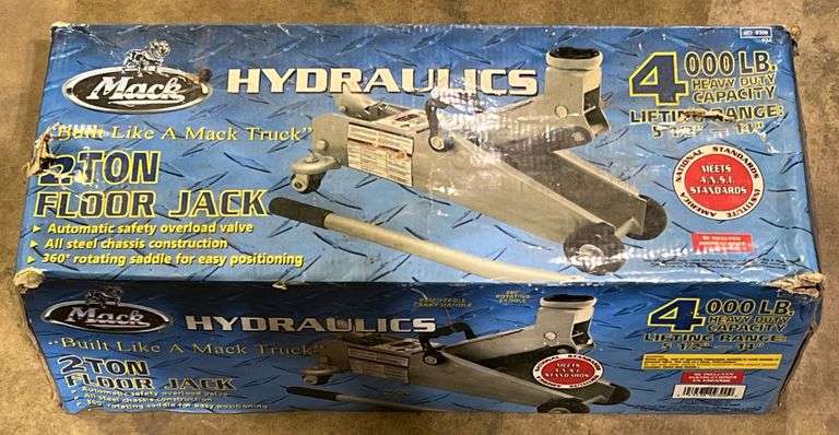 (F) MACK HYDRAULICS 4000 LB 2 TON FLOOR Jack - Kraft Auction Service, LLC