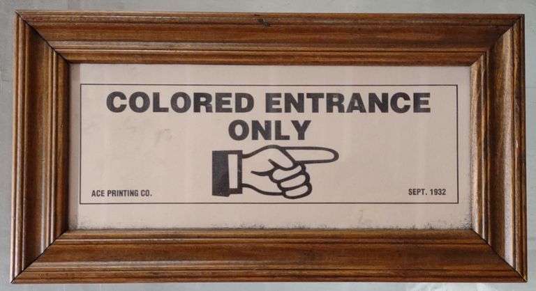 Wood Framed "Colored Entrance Only" Sign - Kraft Auction Service, LLC