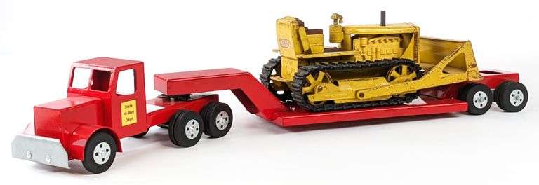 Custom State Hi-Way Dept Truck w/ Lowboy & Doepke Bulldozer - Kraft ...