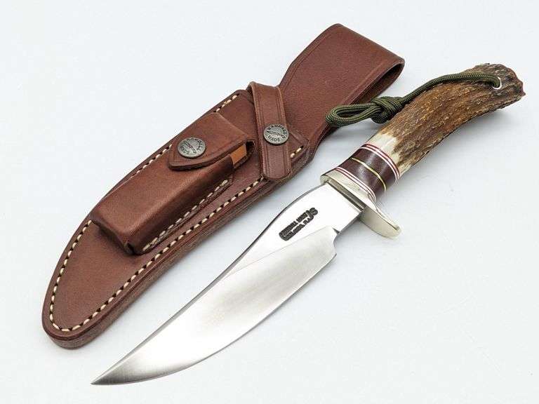 Randall Model 27 Stag Handle Trailblazer w/ Sheath - Kraft Auction ...