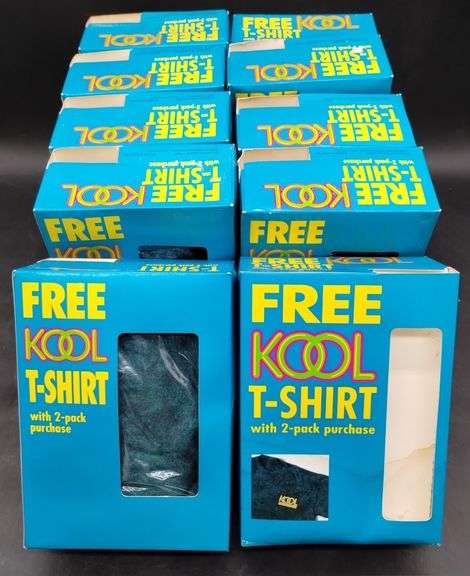 (I) Vintage Kool Promotional T-shirts. 10 total - Kraft Auction Service ...