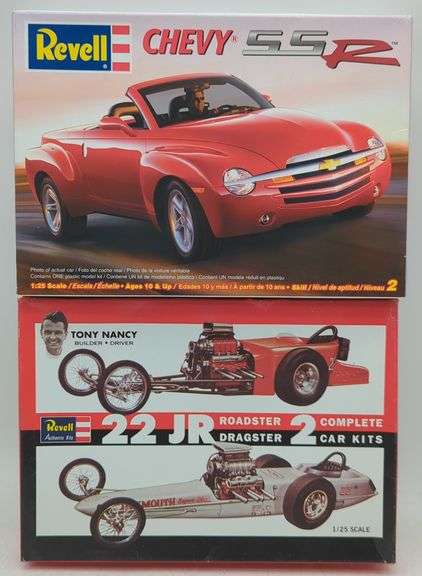 (D) Revell Model Kits 1:25 Scale. Chevy SS R, Tony Nancy 22 JR Roadster ...