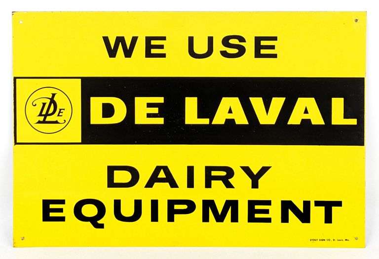 Vintage SST DeLaval Dairy Equipment Advertising Sign - Kraft Auction ...
