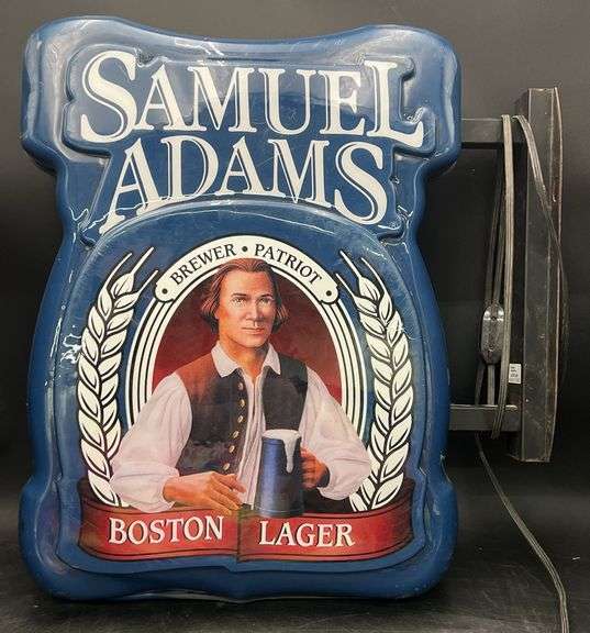 (CC) Samuel Adams Boston Lager Wall Mount Lighted Sign. - Kraft Auction ...