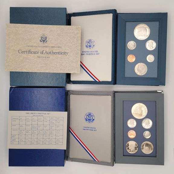 1986 & 1987 U.S. Mint Prestige Proof Sets - Kraft Auction Service, LLC