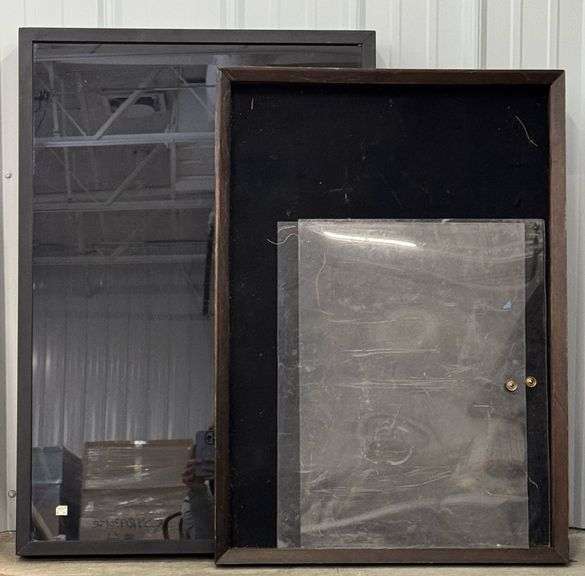 (2) Display Cases Largest Measures 25.5"x27" - Kraft Auction Service, LLC