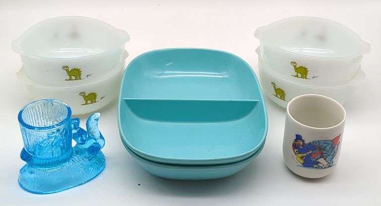 (GH) Vintage Anchor Hocking Fire-king BC Comic Bowls with Texas-ware ...