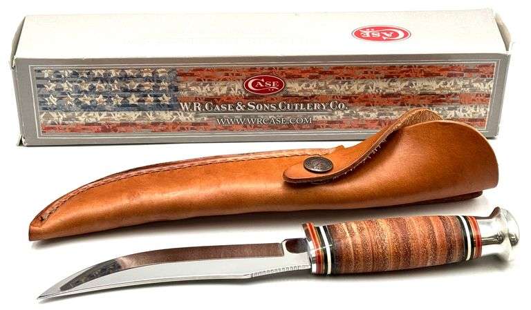 2015 Case XX Hunter 5in Fixed Blade Mushroom Cap Knife with Sheath 323 ...