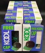 (I) Vintage Promotional Kool Black and Green Caps. 10 Total. - Kraft ...
