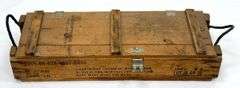 1943 M71 Shell Casing Artillery Round in Wooden Cartridge Box - Kraft ...