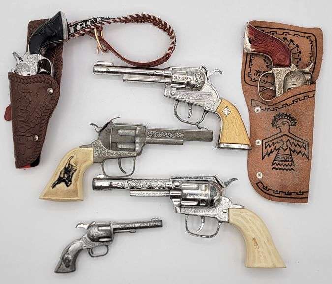 Lot Of Six Vintage Revolver Cap Guns - Kraft Auction Service, LLC